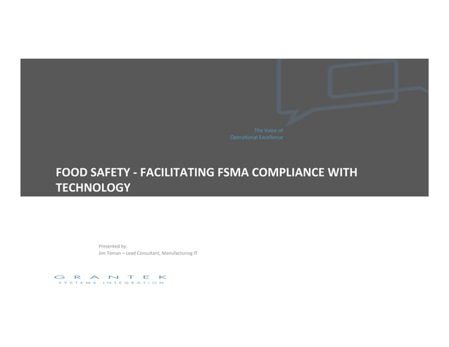 Food Safety Modernization Act (FSMA) regulatory requirements by FDA | PDF