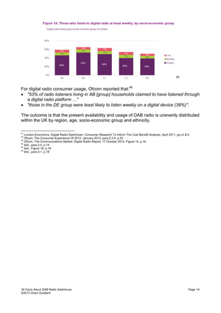 '34 Facts About DAB Radio Switchover' by Grant Goddard | PDF