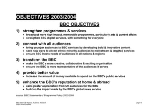 'BBC Nations & Regions: Audience Research' by Grant Goddard | PDF ...