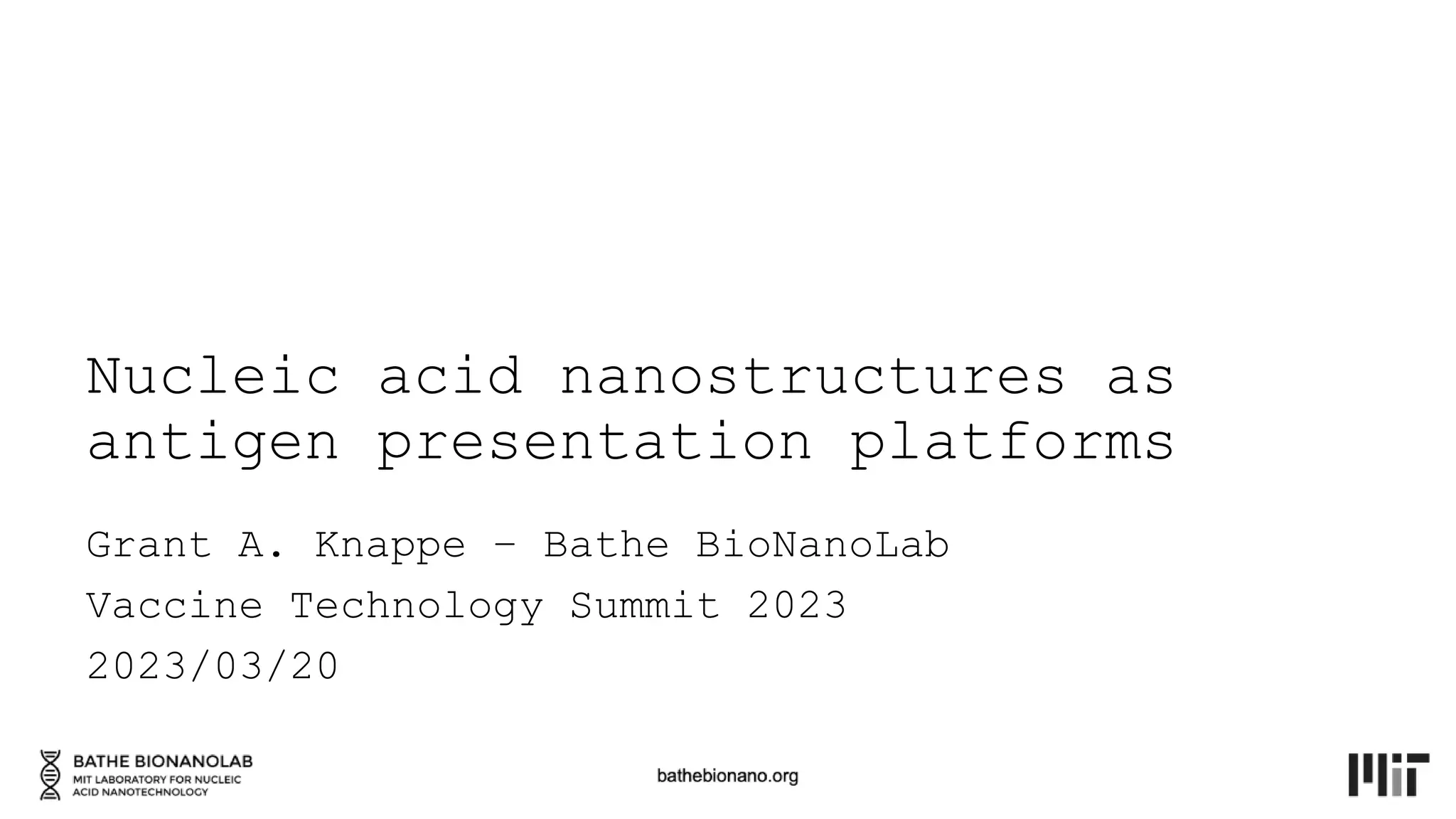 NUCLEIC ACID NANOSTRUCTURES AS ANTIGEN PRESENTATION PLATFORMS | PPT
