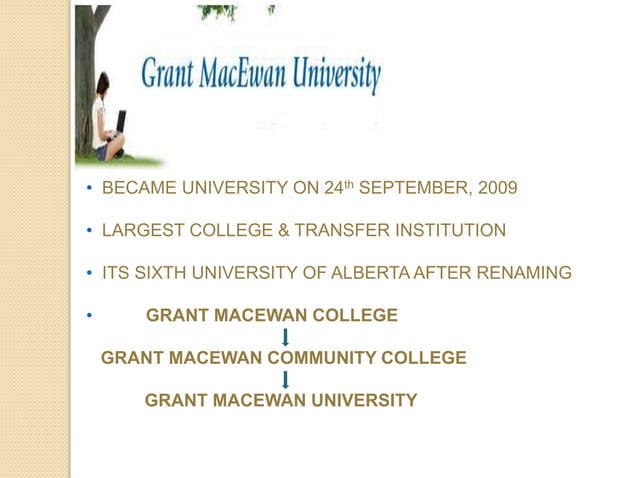 GRANT MACEWAN UNIVERSITY | PPT