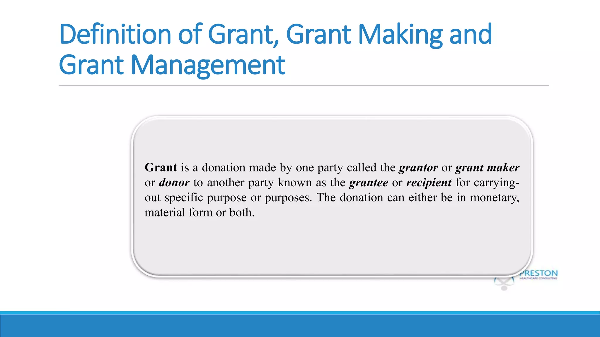 Grant making and management | PPTX