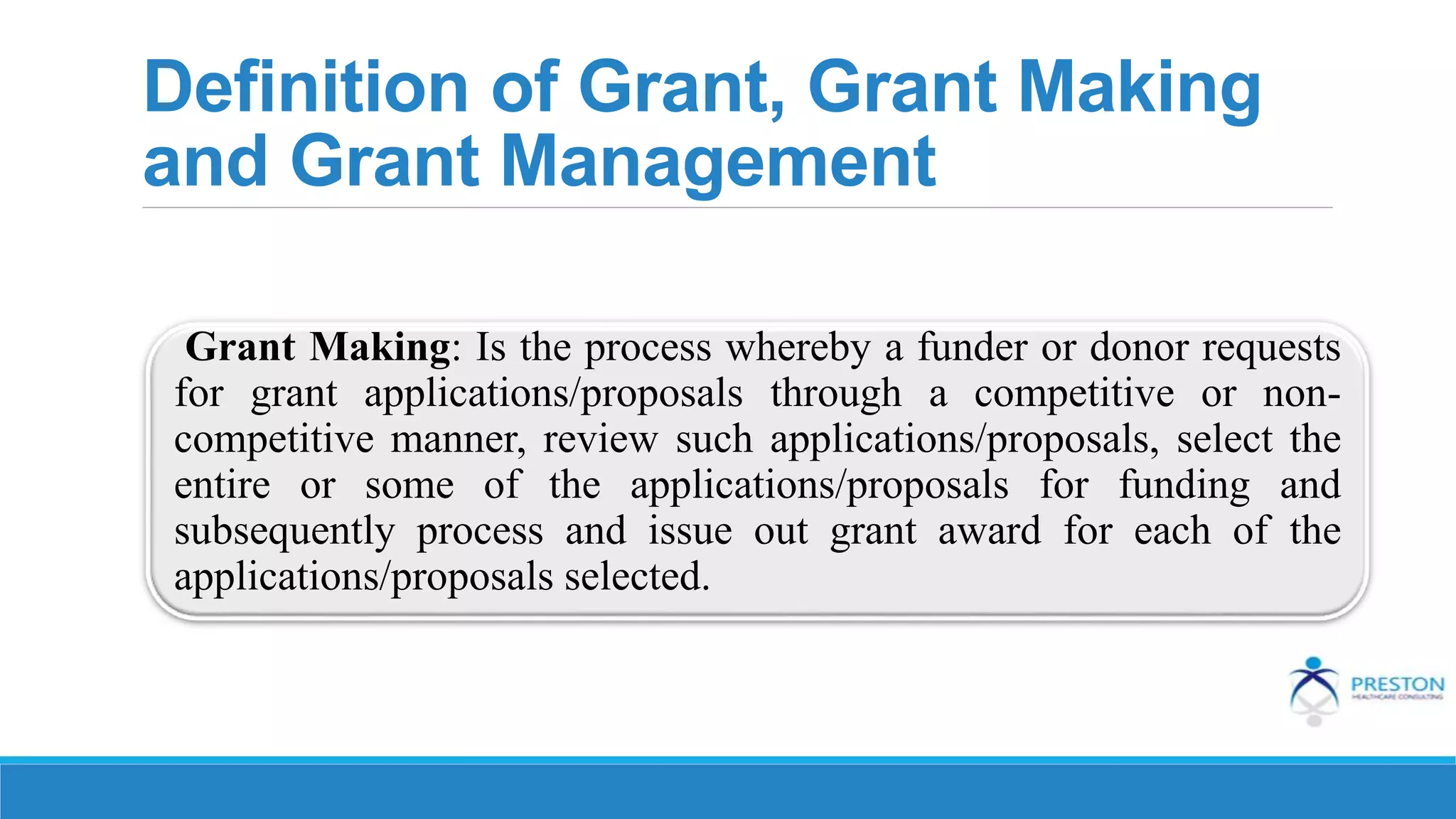 Grant making and management | PPTX