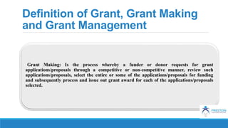 Grant making and management | PPTX