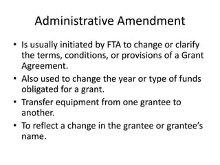 Grant Modifications - Veronica Pelt-Hawkins, Transportation Program ...