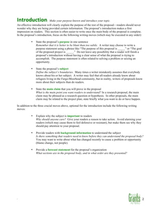 Generic proposal Structure | PDF