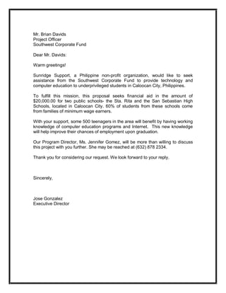 Grant proposal sample2 | PDF