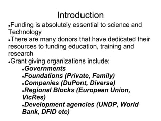 Grants and Funding | PPSX