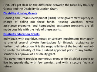 Grants for Disabled People to Live in Their Own Homes have Many ...