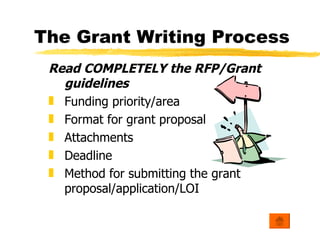 Grant Writing 101 | PPT