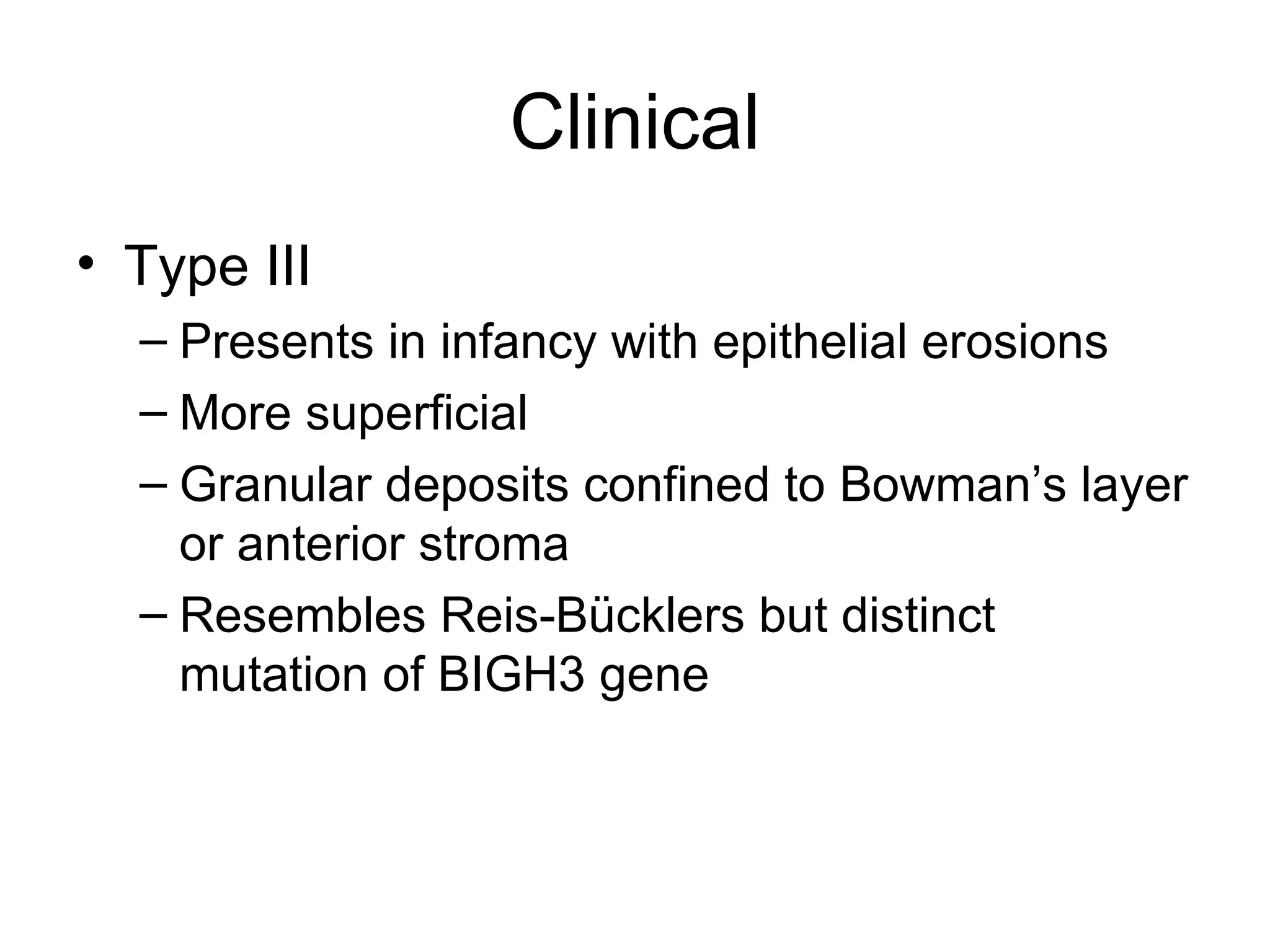 Granular Corneal Dystrophy | PPT