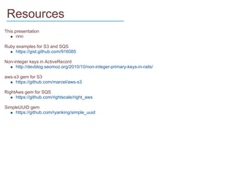 Granular Archival and Nearline Storage Using MySQL, S3, and SQS | PPT