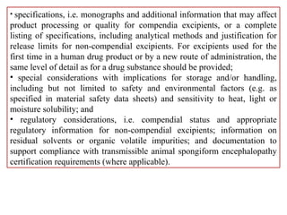 Granularity of TT Process (API, excipients, finished products ...