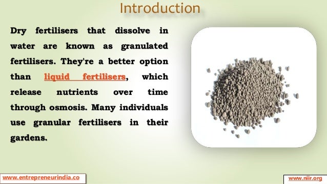 Granulated Fertilizers Manufacturing Business | Organic Fertilizer ...