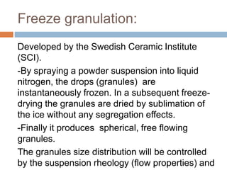 Advanced granulation methods | PPTX