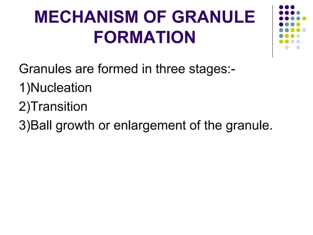 Granulation | PPT | Chemistry | Science
