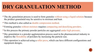 GRANULATION and methods of granulation.pptx