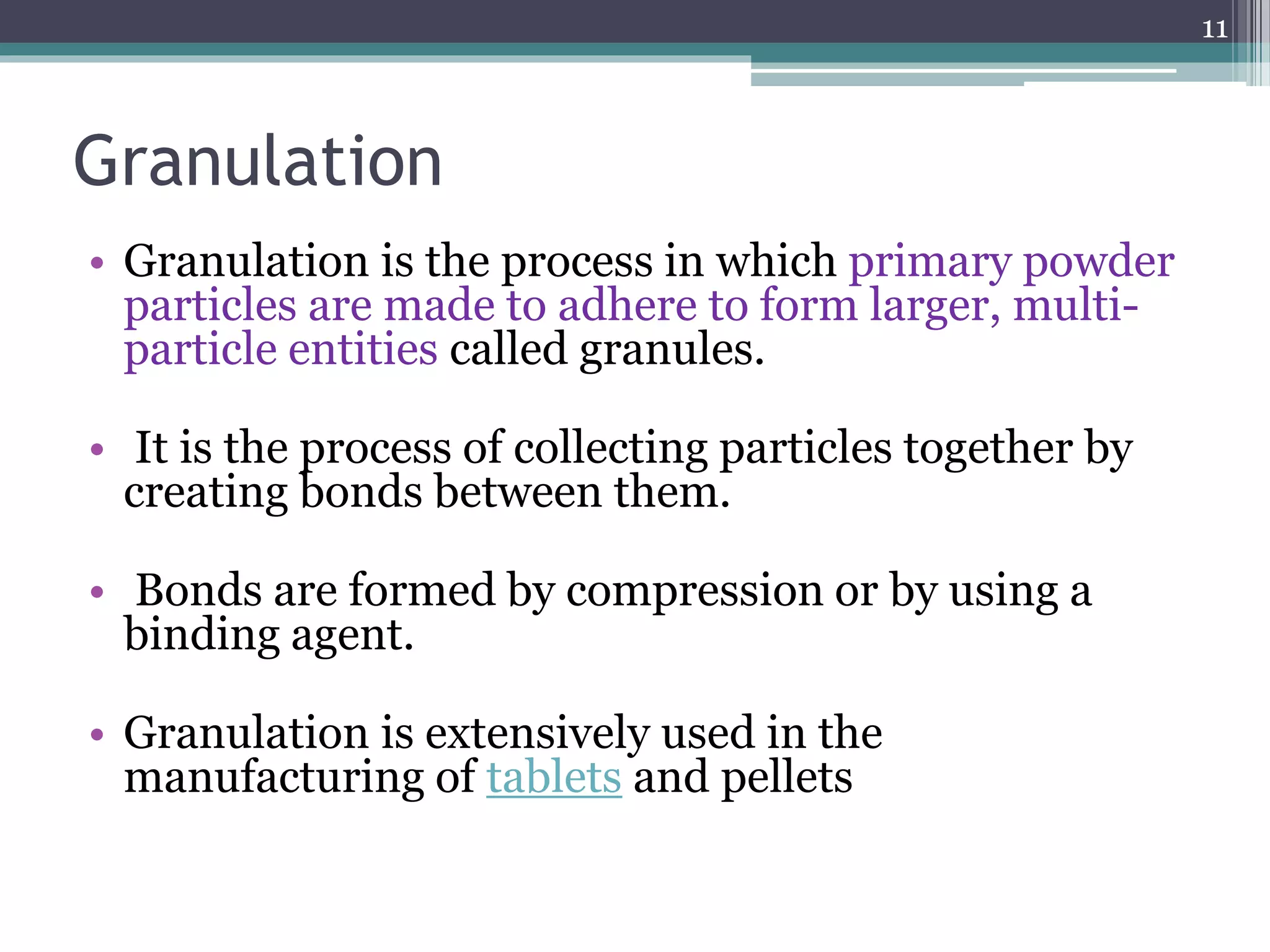 Pharmaceutical Granulation | PPTX