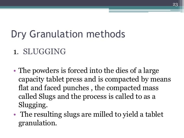 Pharmaceutical Granulation