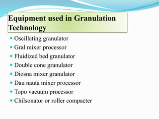 Granulation and techniques | PPTX | Home Appliances | Home & Garden