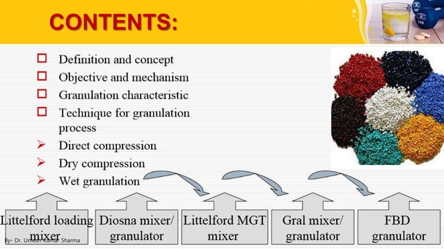 Tablet Granulation by dr. umesh kumar sharma (2) | PPT
