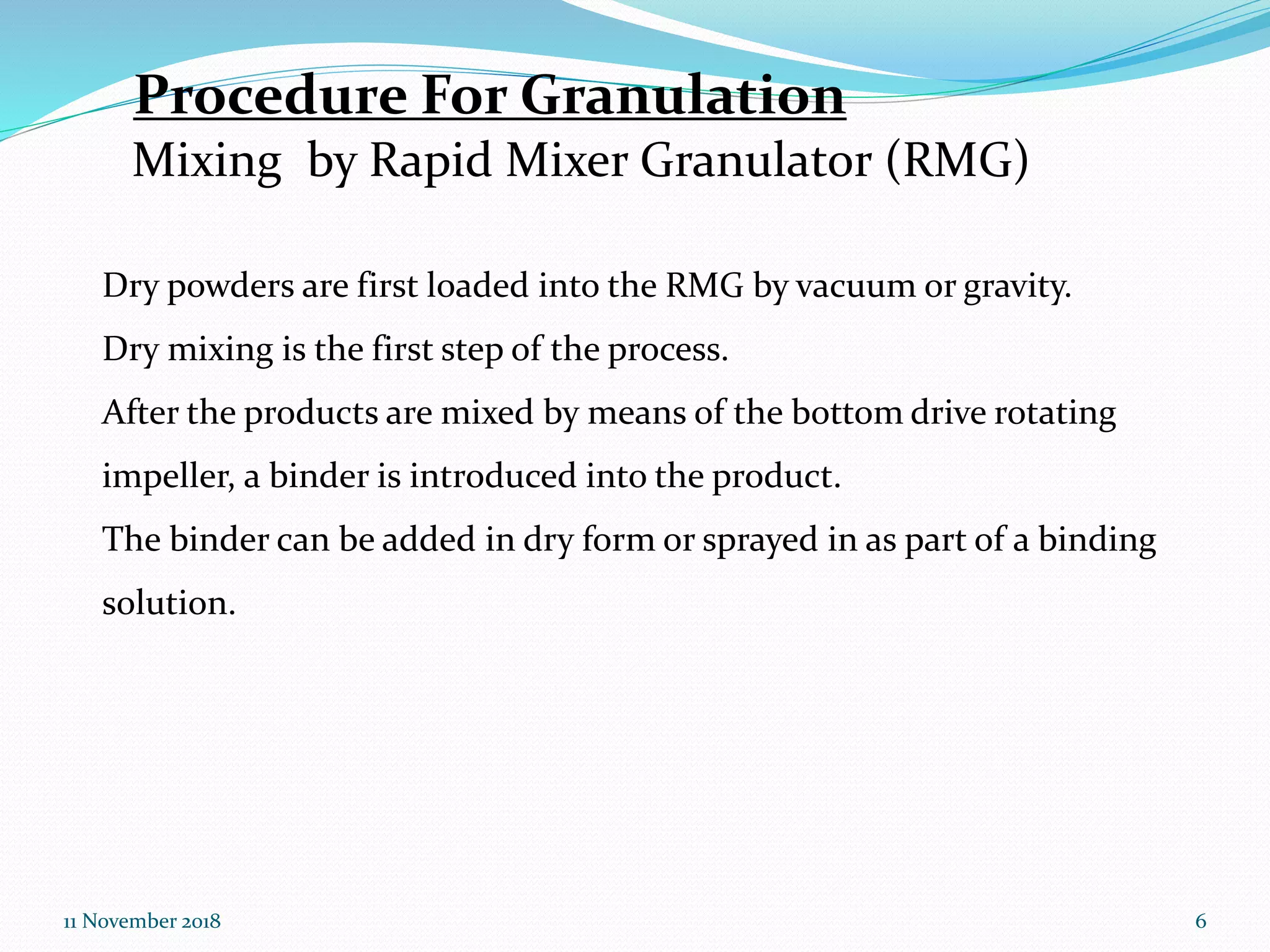 Granulation of tablet | PPTX