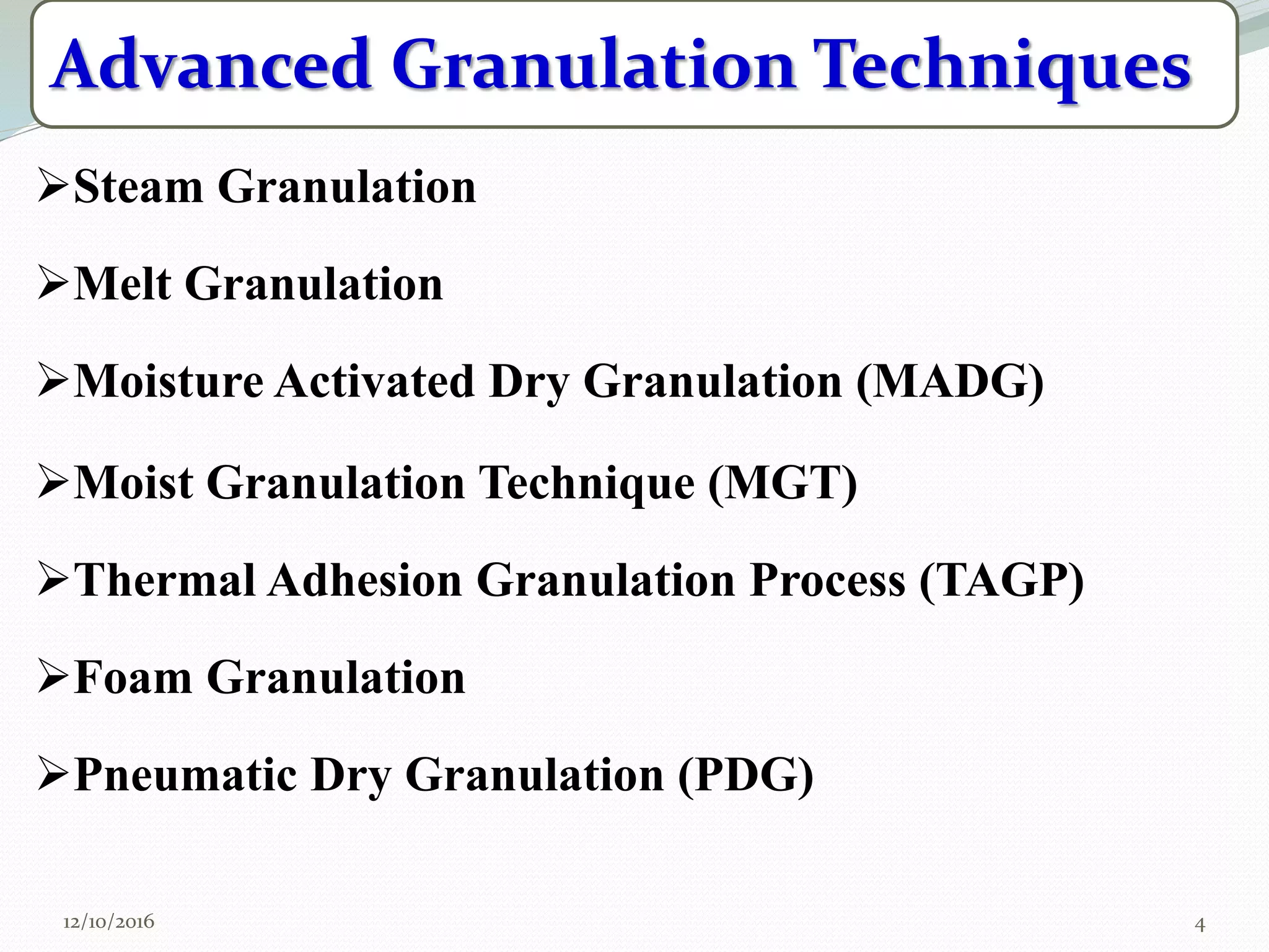 Moisture Activated Dry Granulation Technology | PPT