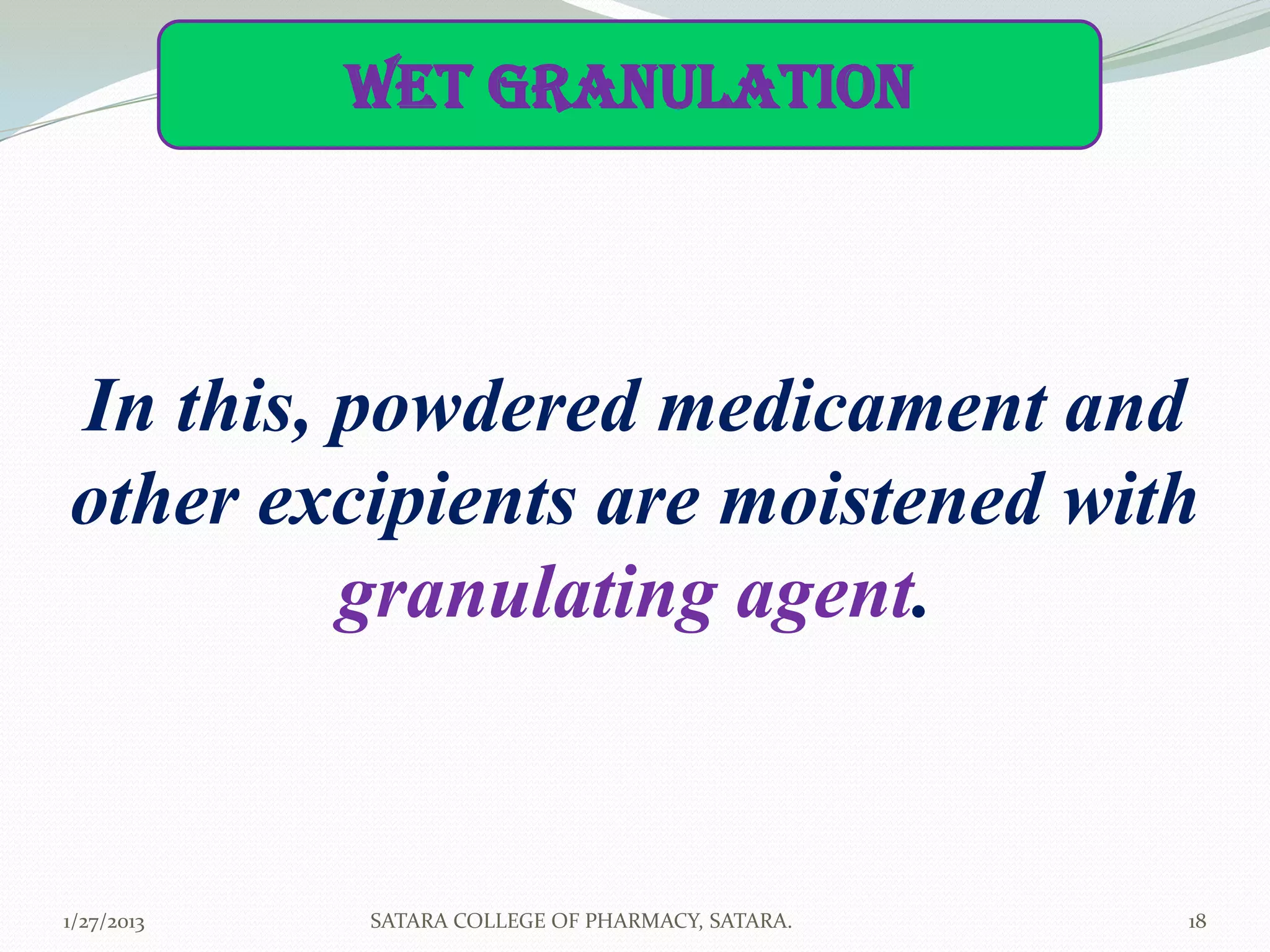 Granulation ppt. | PPTX