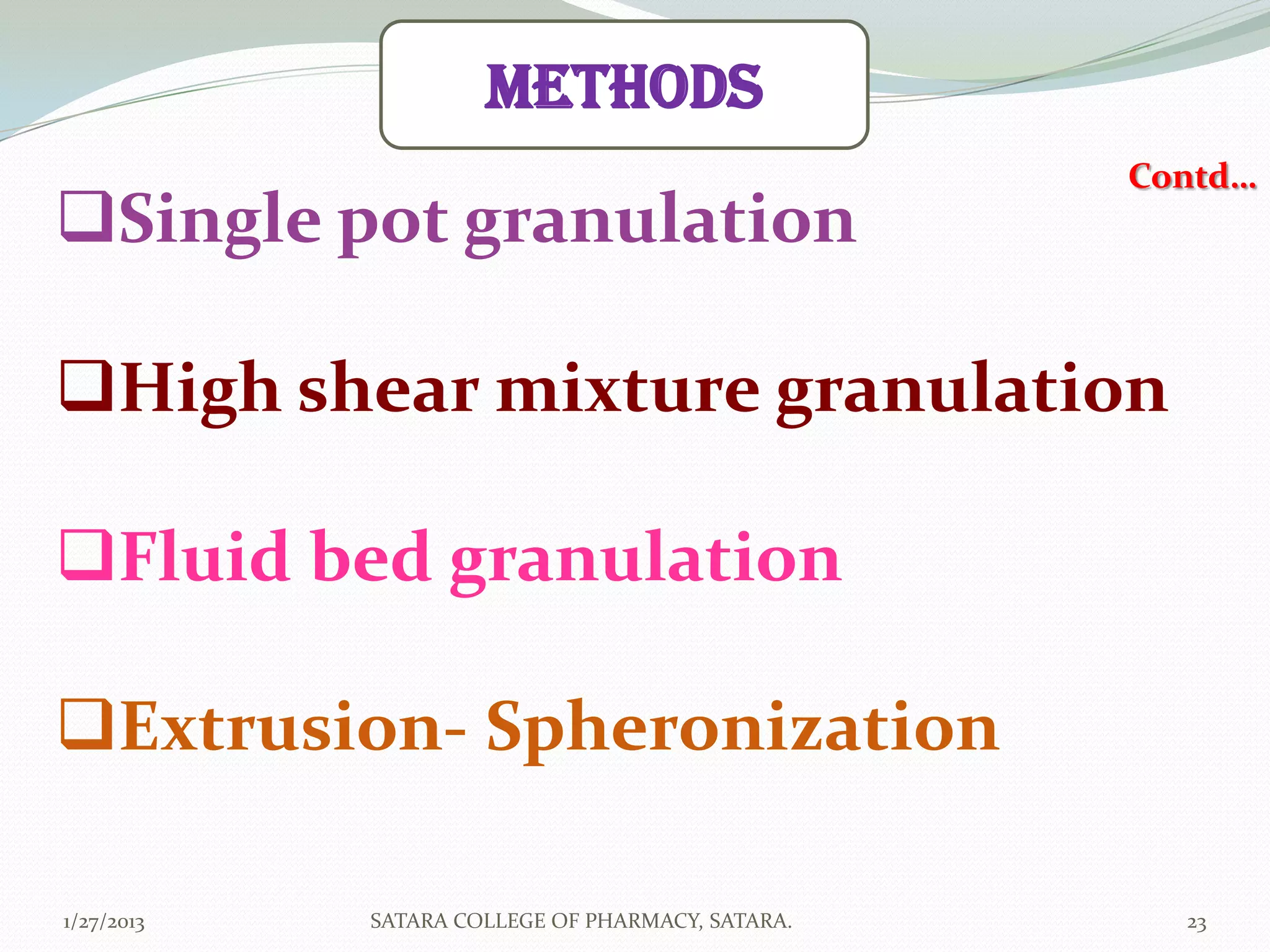 Granulation ppt. | PPTX