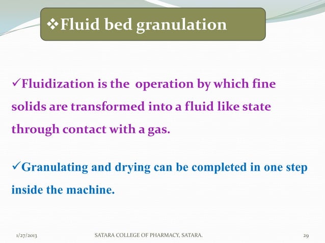 Granulation ppt. | PPTX | Chemistry | Science