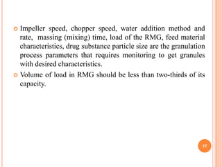 Granulation and its novel techniques | PPTX