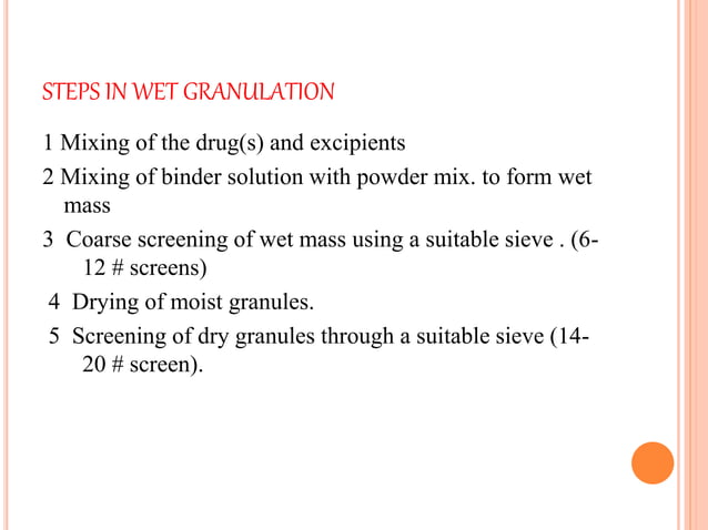 Granulation ppt new... | PPT