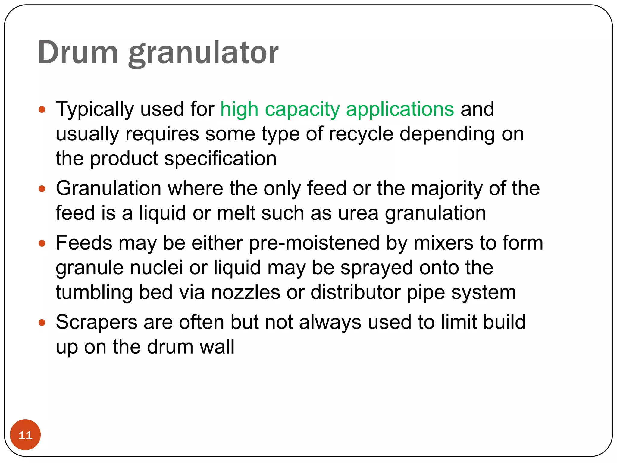 Granulation process and types of granulators | PPTX