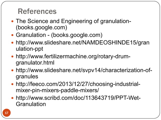 Granulation process and types of granulators | PPTX | Geology | Science