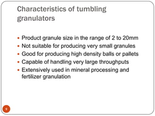 Granulation process and types of granulators | PPTX