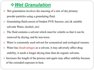 Granulation Technology (A Concise View) | PPTX