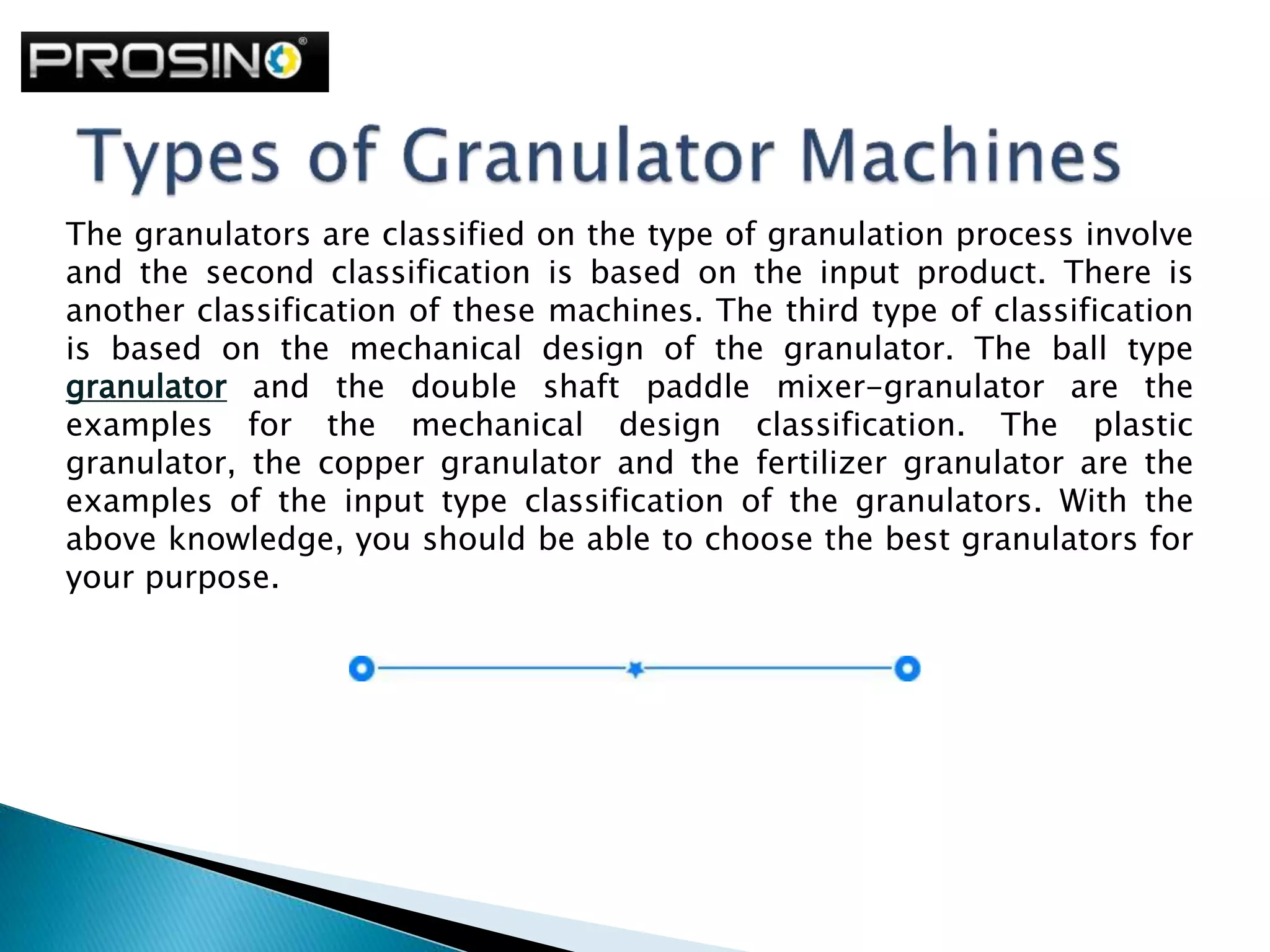 Granulator Machine | PROSINO | PPTX