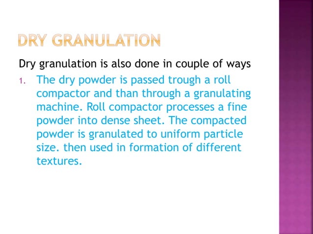 Granules | PPTX | Chemistry | Science