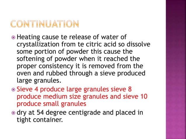 Granules | PPTX | Chemistry | Science