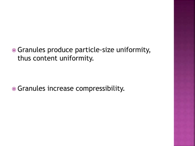Granules | PPTX | Chemistry | Science
