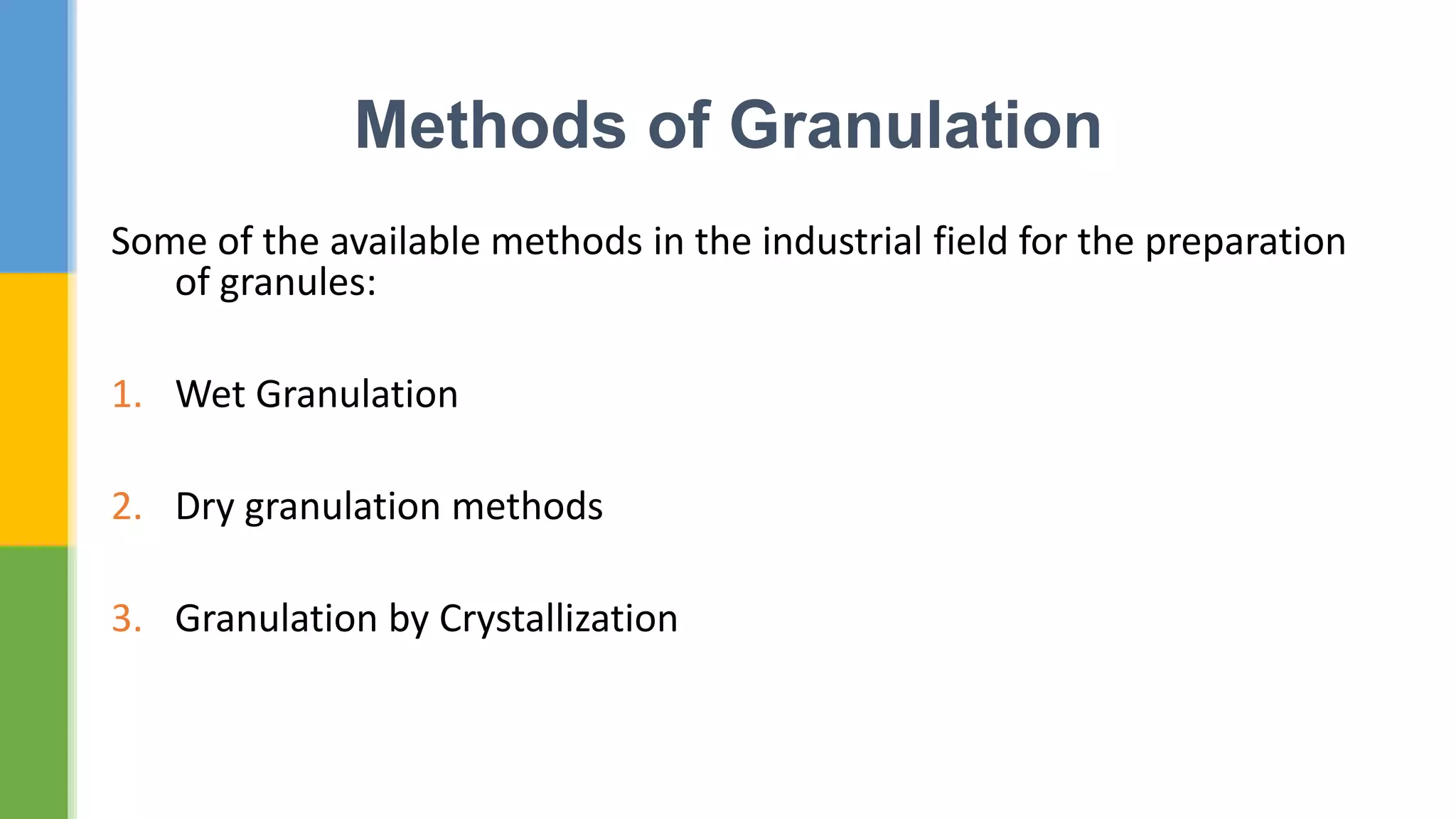 Granules - Pharmaceutics | PPTX