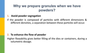 Granules - Pharmaceutics | PPTX