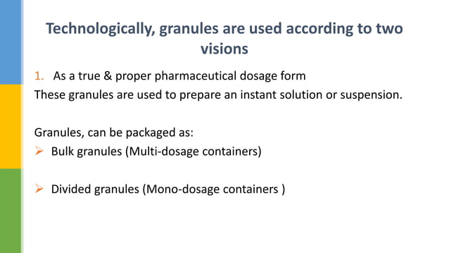 Granules - Pharmaceutics | PPTX