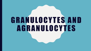 Granulocytes and agranulocytes.pptx