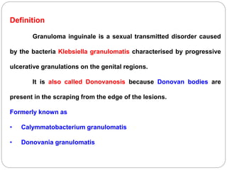 Lymphogranuloma Venereum Granuloma Inguinale Vs