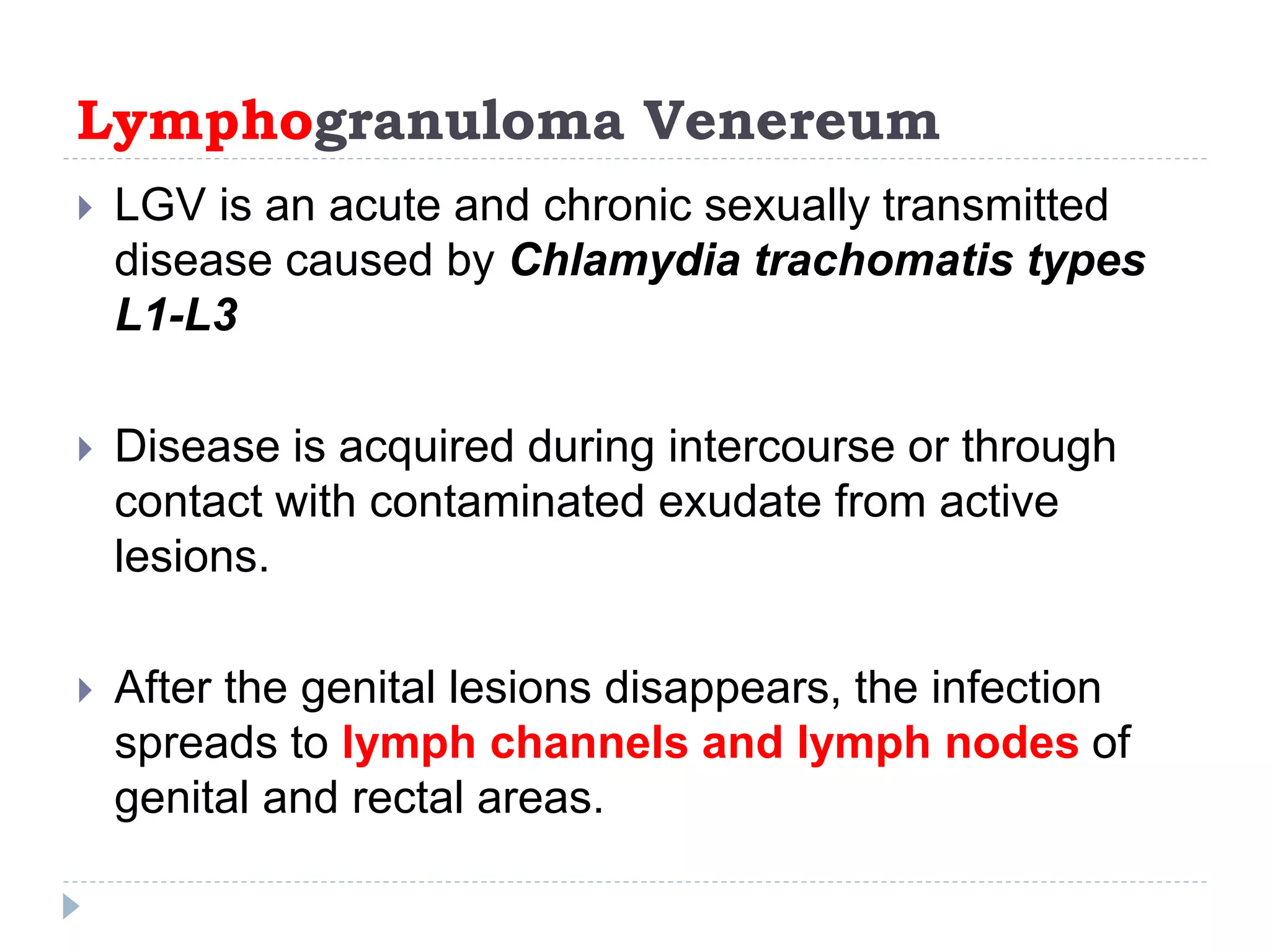 Granuloma inguinale, lymphogranuloma venereum, gonorrhea | PPTX