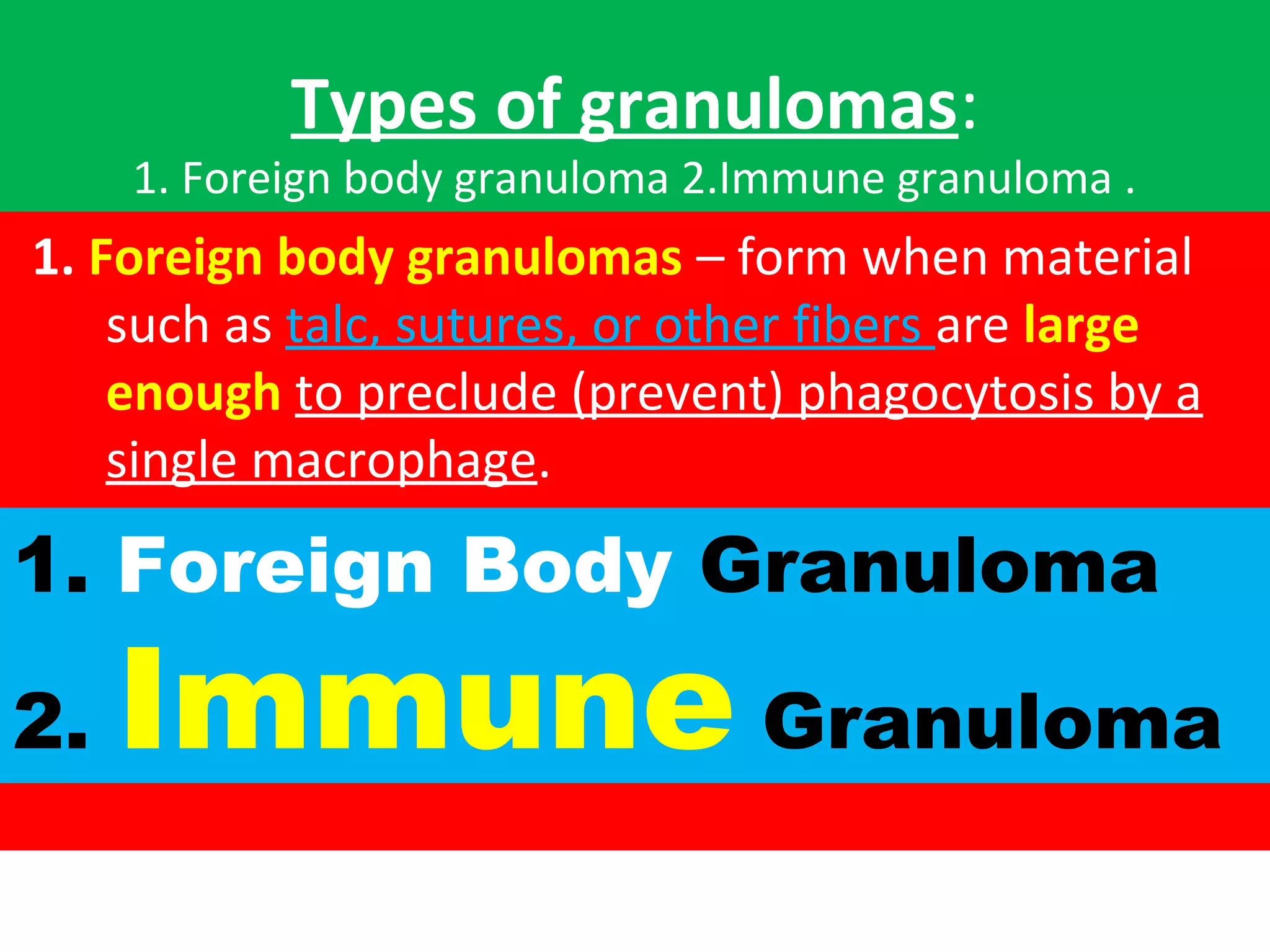 Granuloma lecture st | PPT