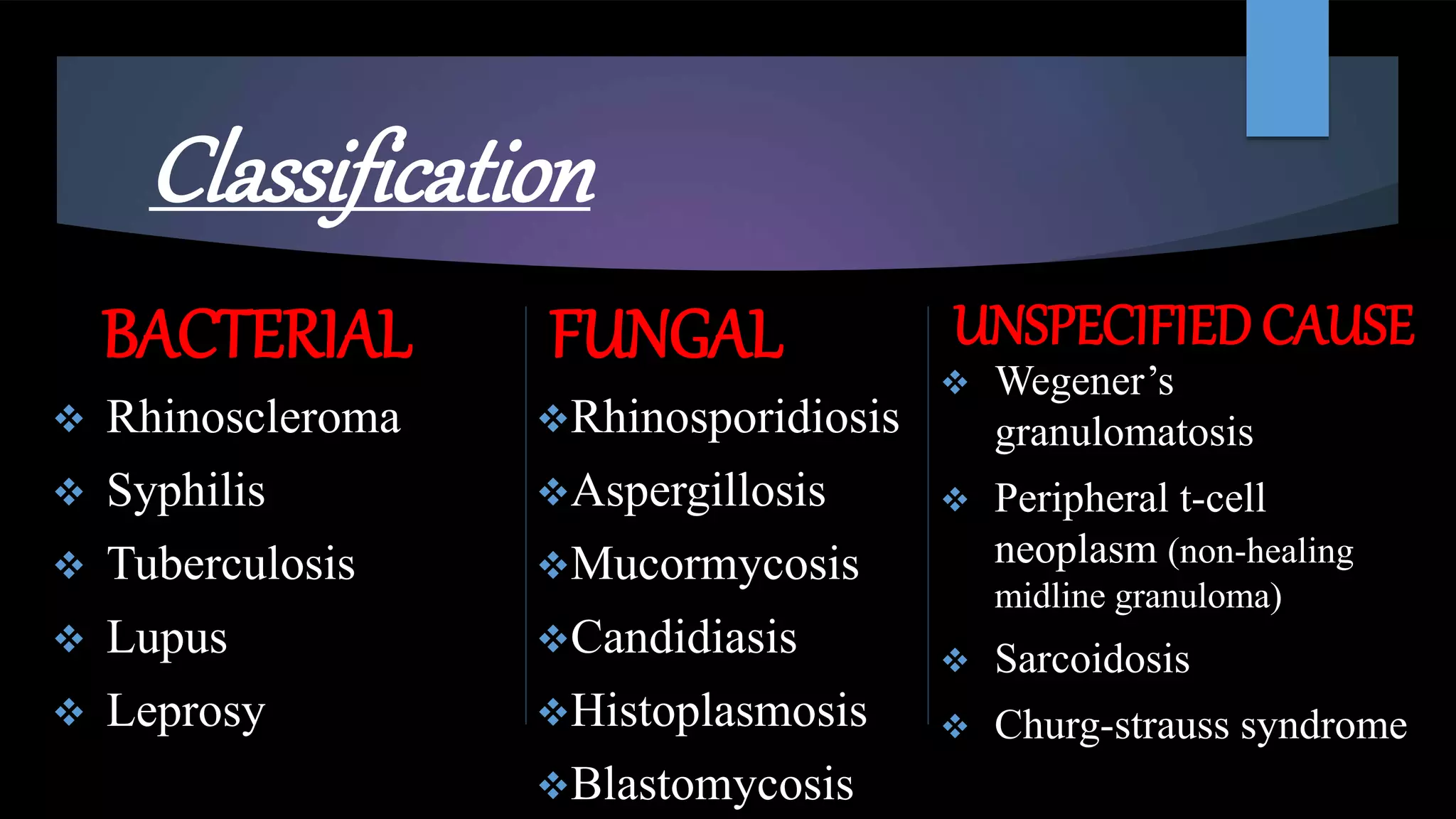 Granulomatous disease of nose | PPTX