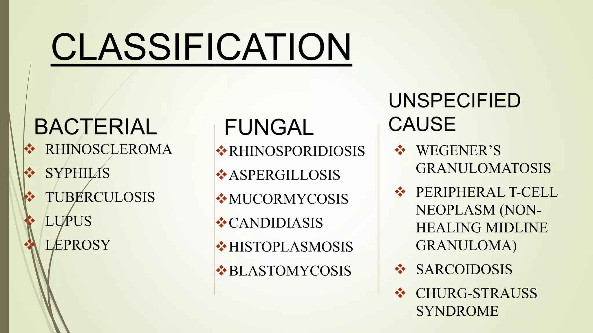 Granulomatous diseases of nose | PPTX