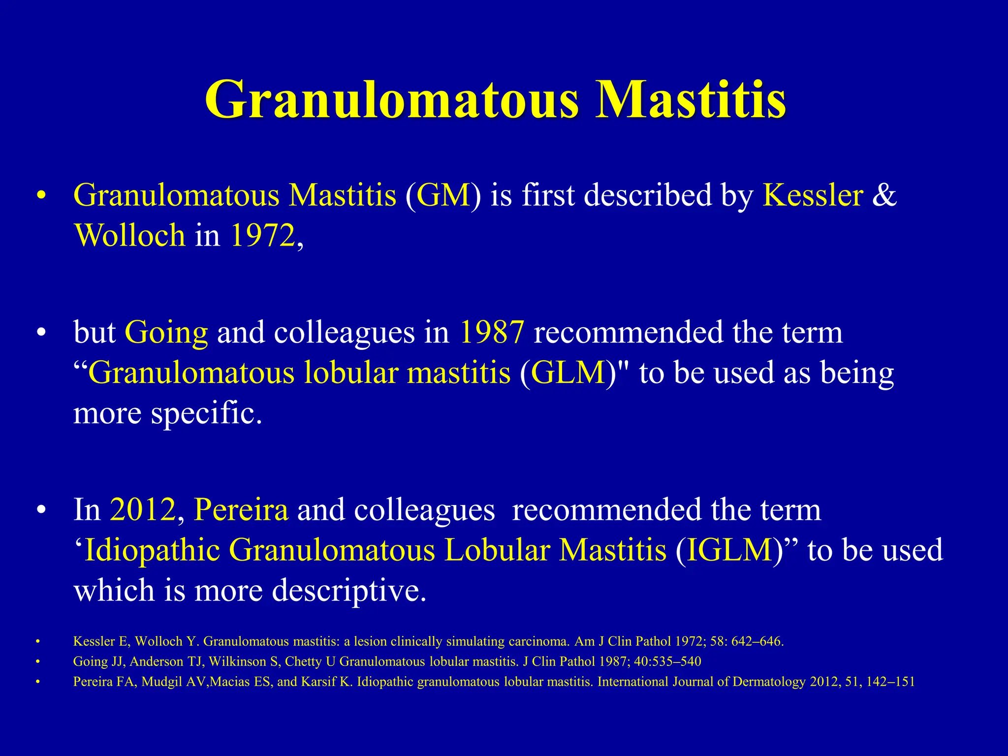 granulomatous mastitis the lect.ppt
